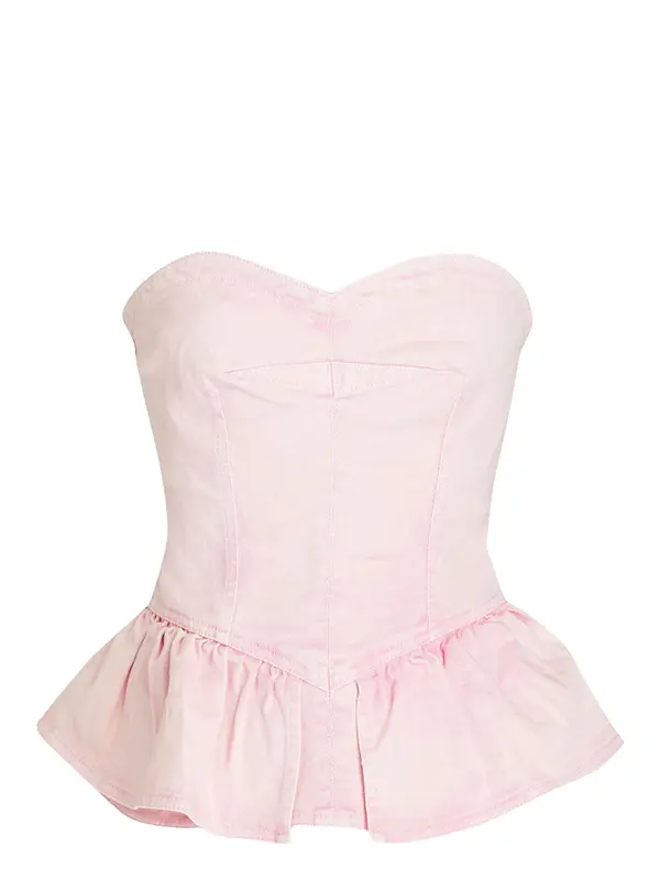 Isabel Marant Dolizina Strapless Top - Baby Pink