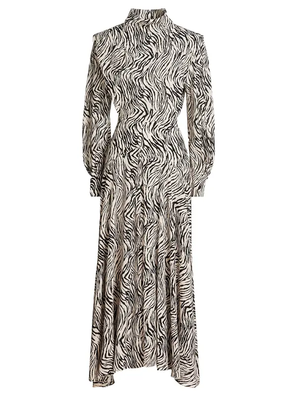 Isabel Marant Zakae Zebra-print Maxi Dress - Animal Print