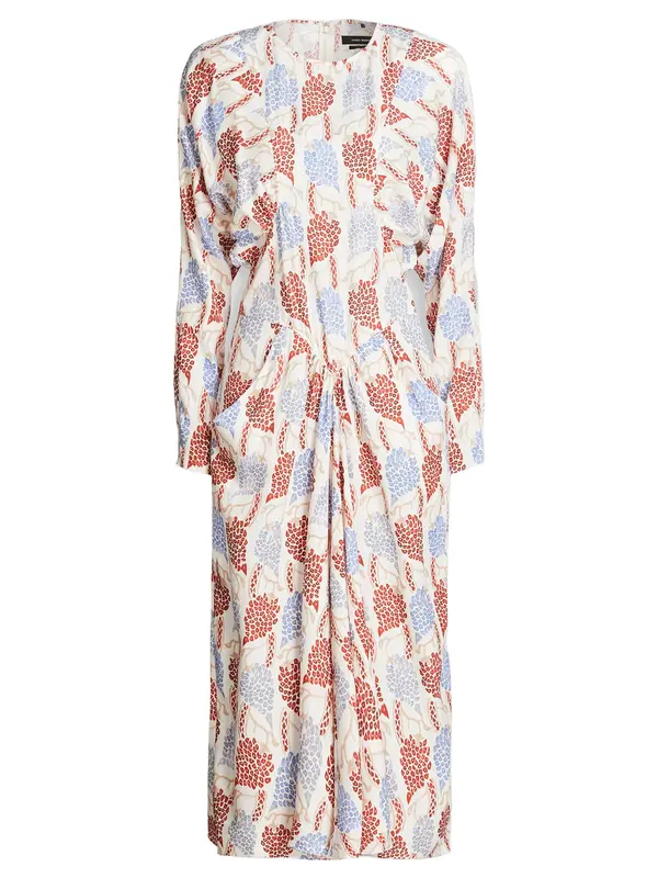 Isabel Marant Bibelky Printed Lyocell-twill Midi Dress - Off-white