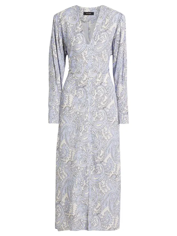 Isabel Marant Bagenia Printed Maxi Dress - Light Blue