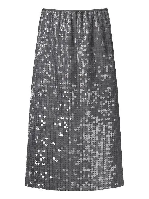 Emme Marella Sequined Skirt - Silver