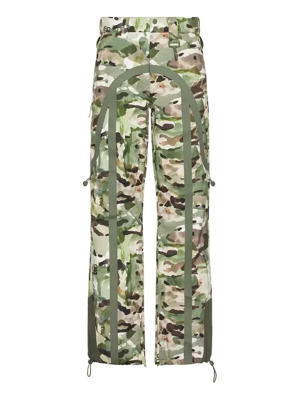 RC OUTDOOR SUPPLY Taped Seam Nylon Shell Pant In Green - Watercolour Camo