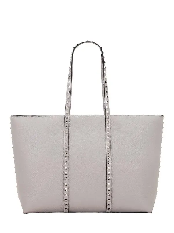 Valentino Garavani Rockstud Tote - Dove Grey