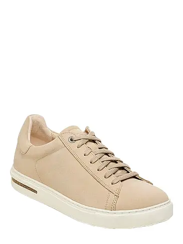 Pink Bend Low Suede Sneakers - Beige