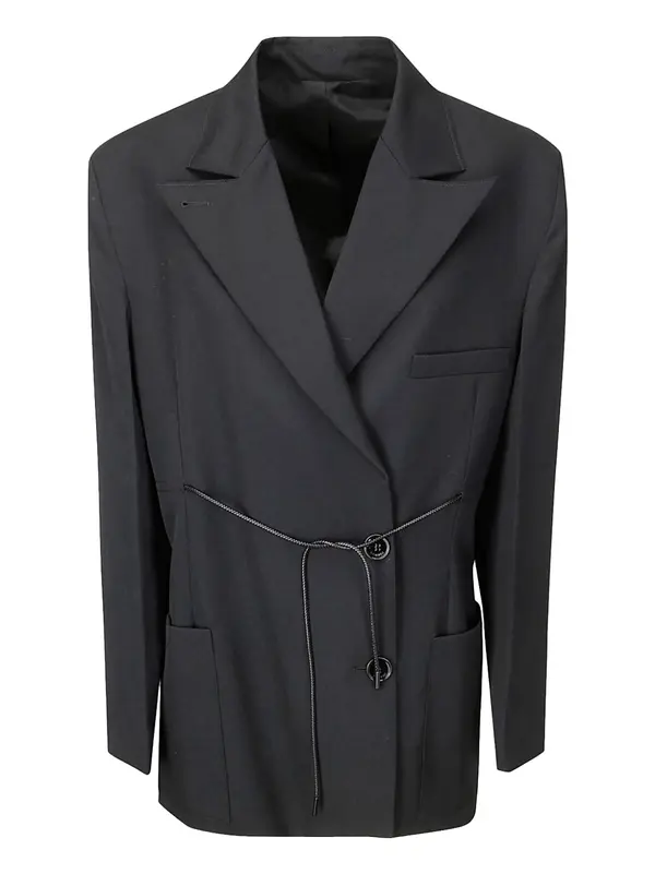 LANVIN Drawstring Waist Blazer - Black