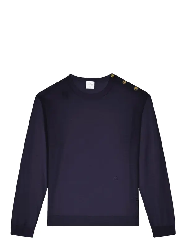 COURREGES Shoulder-snaps Sweater - Blue