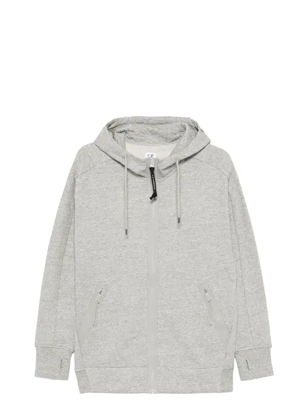 C.P. COMPANY Goggles-detail Zip-up Hoodie - Grey