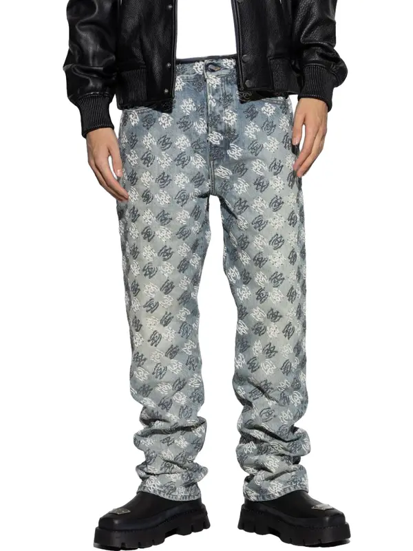 Amiri Ma-beaded Jeans - Blue