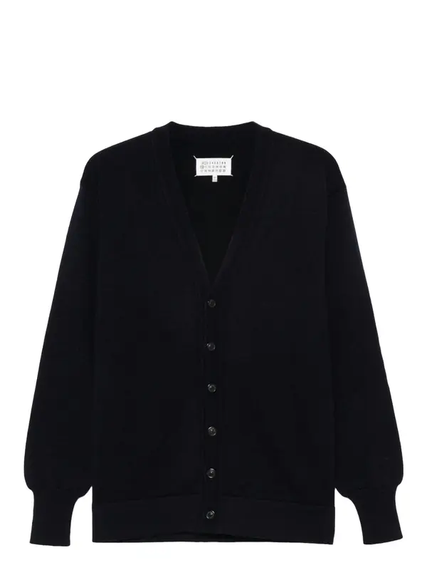 MAISON MARGIELA Virgin-wool Knitted Cardigan - Blue