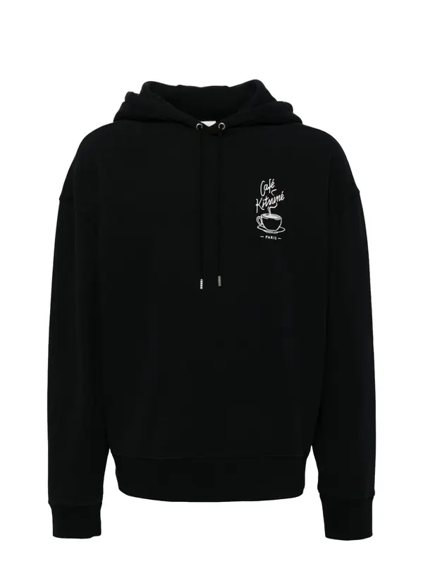 CAFÉ KITSUNÉ Coffee Cup Hoodie - Black