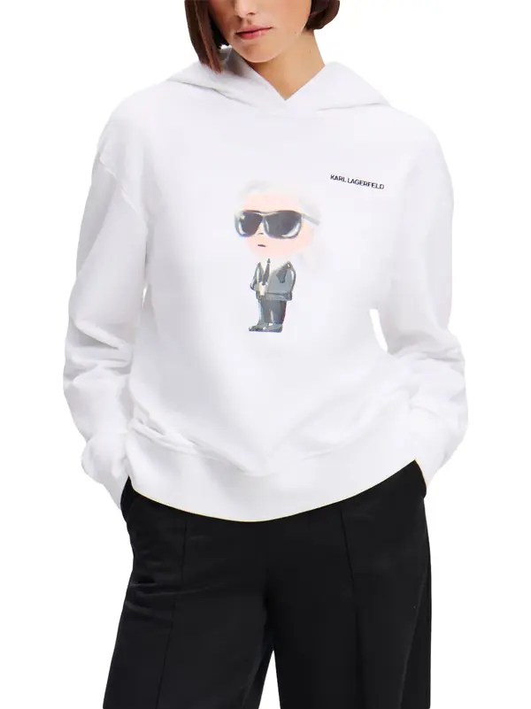 Karl Lagerfeld Ikon Hoodie - White