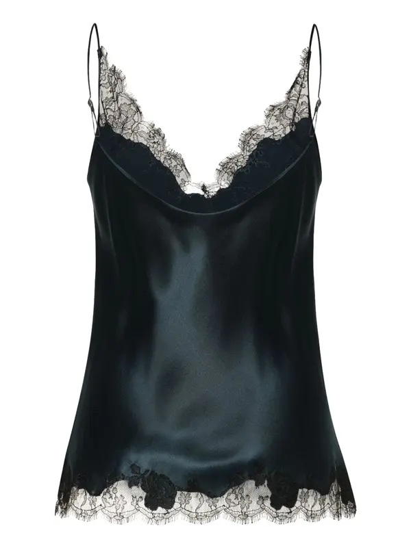 Carine Gilson Lace-trim Camisole - Blue