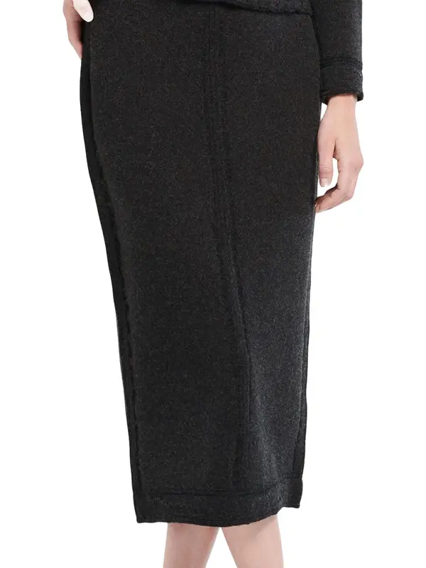 BARRIE Knitted Midi Skirt - Black