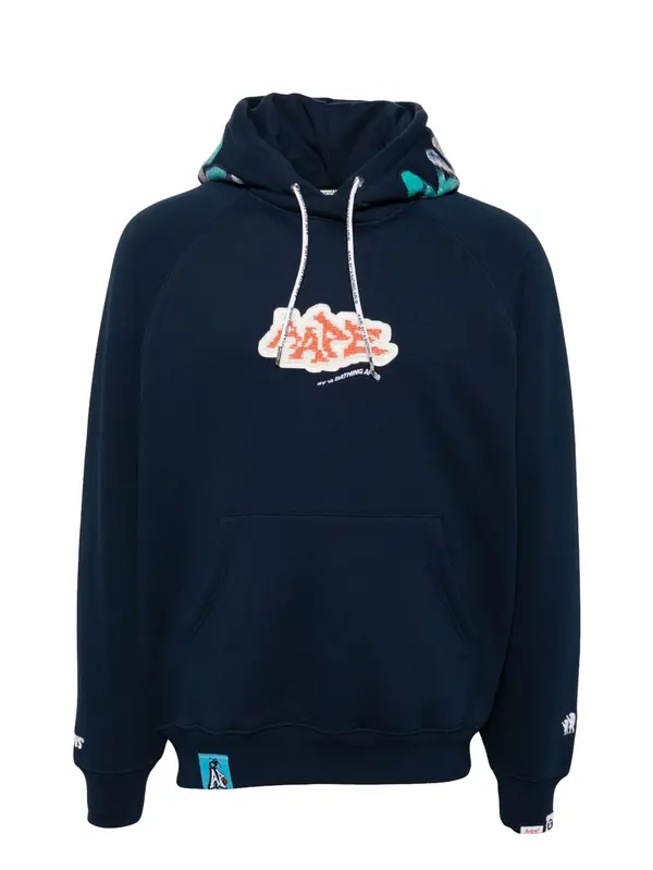 AAPE BY *A BATHING APE Logo-patch Hoodie - Blue