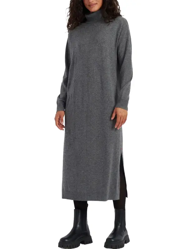 Chinti & Parker Roll-neck Knitted Dress - Grey