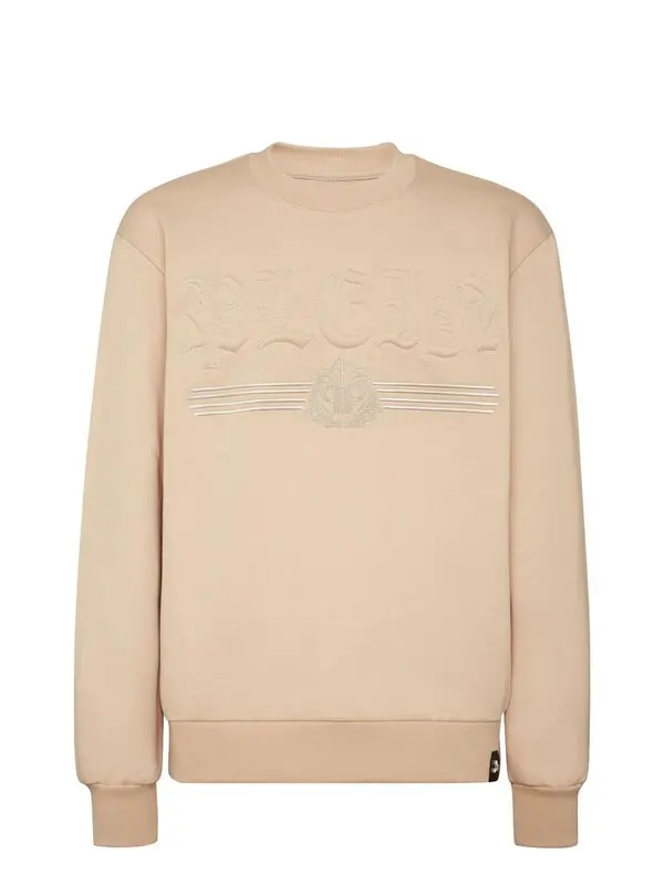 Philipp Plein Embossed Logo Sweatshirt - Neutrals