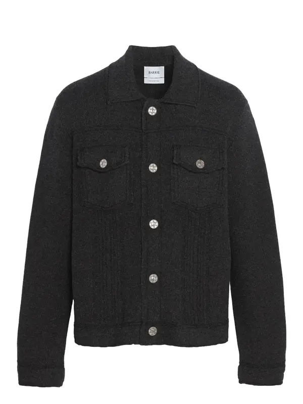 BARRIE Knitted Denim Jacket - Black