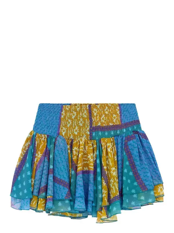 DONDE ESTEBAN Estrellitas Mini Skirt - Blue