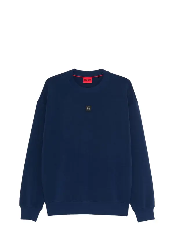 Hugo Logo-patch Sweatshirt - Blue