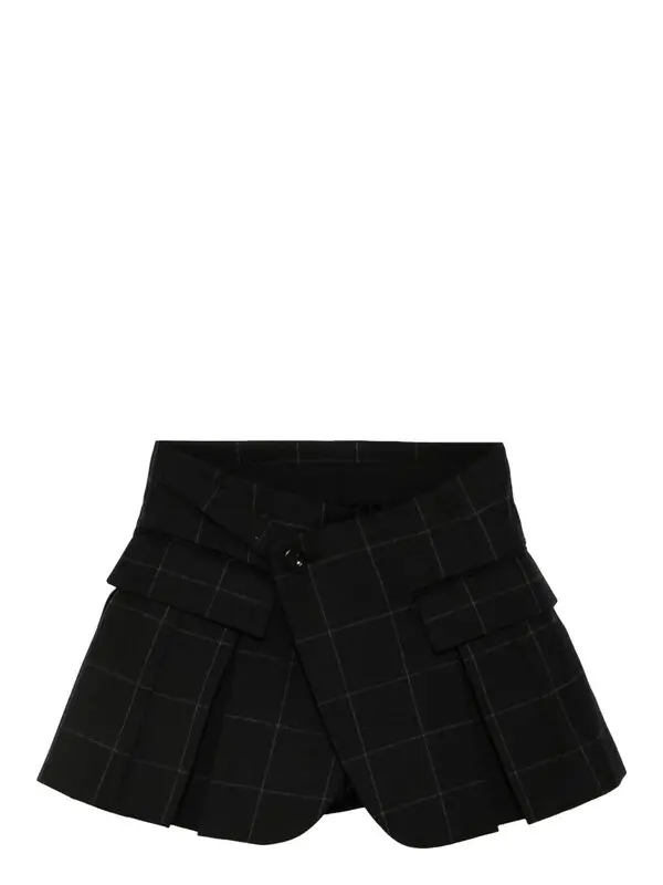Sacai Layered Pleated Shorts - Black