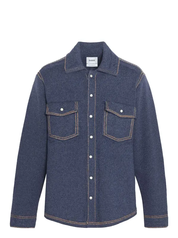 BARRIE Knitted Overshirt - Blue
