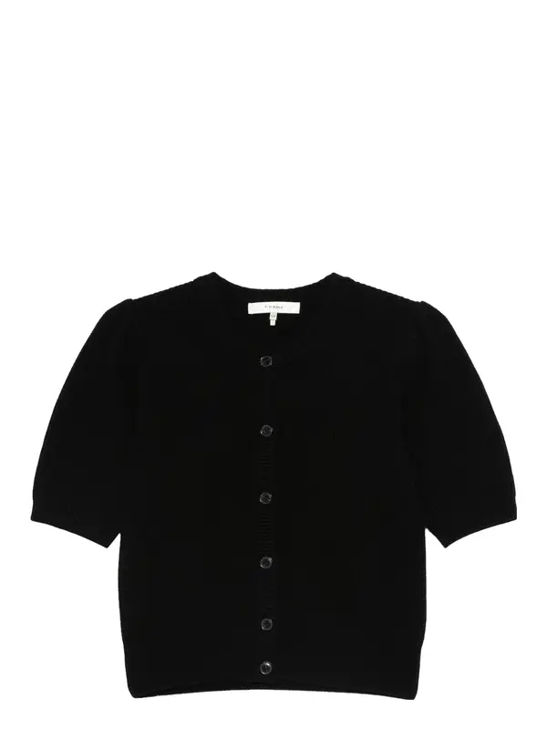 FRAME Short-sleeve Cardigan - Black