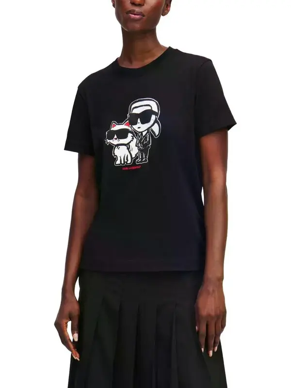 Karl Lagerfeld Ikon Choupette T-shirt - Black