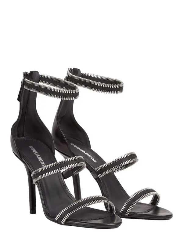 Dsquared2 Stud-embellished Leather Sandals - Black