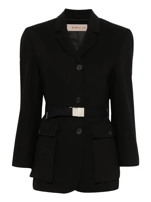 BLANCA VITA Genova Twill Blazer - Black