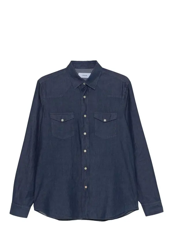 LARDINI Denim Shirt - Blue