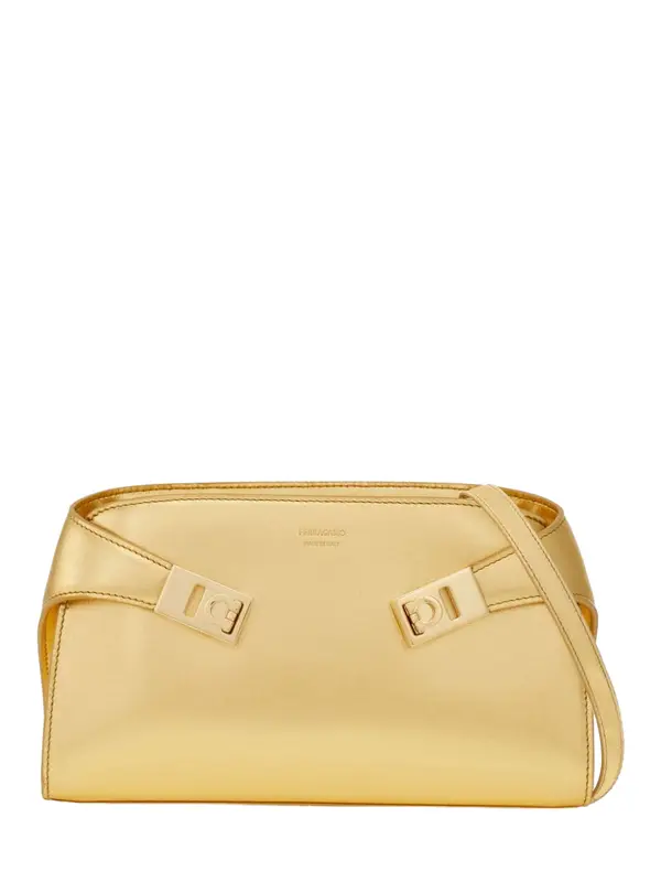 FERRAGAMO Mini Hug Cross Body Bag - Gold