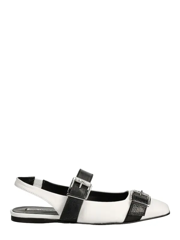 Karl Lagerfeld Konnie Ballet Flats - White