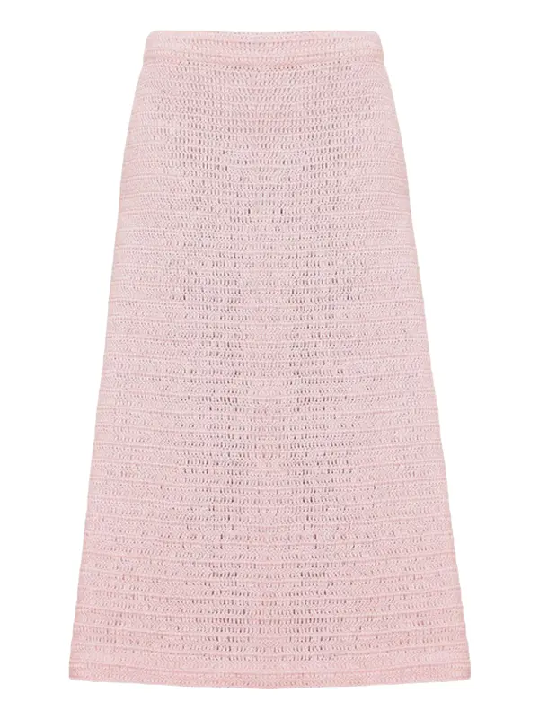 A.M.G. Linen Knitted Skirt - Pink