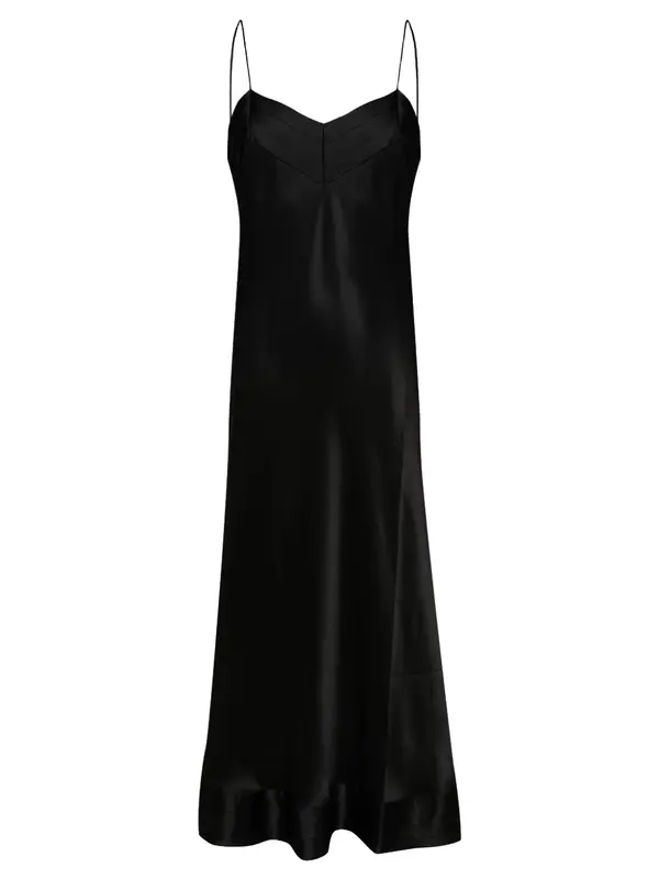 Carine Gilson V-neck Maxi Dress - Black