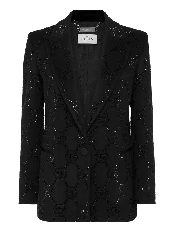 Philipp Plein Monogram Blazer - Black