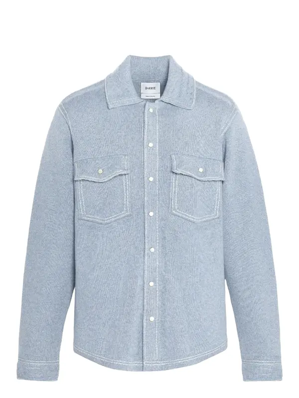 BARRIE Knitted Overshirt - Blue