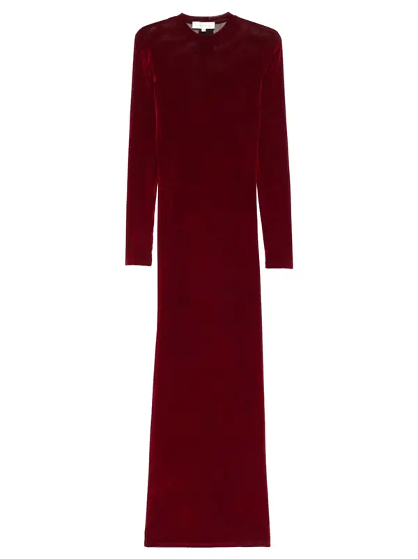 LUDOVIC DE SAINT SERNIN Velvet Maxi Dress - Red