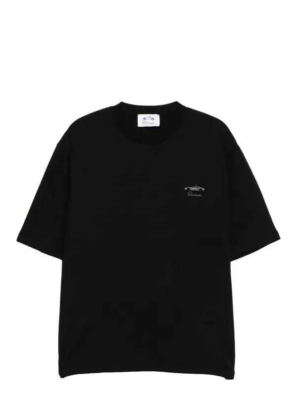 RIOCAM Car-embroidered T-shirt - Black
