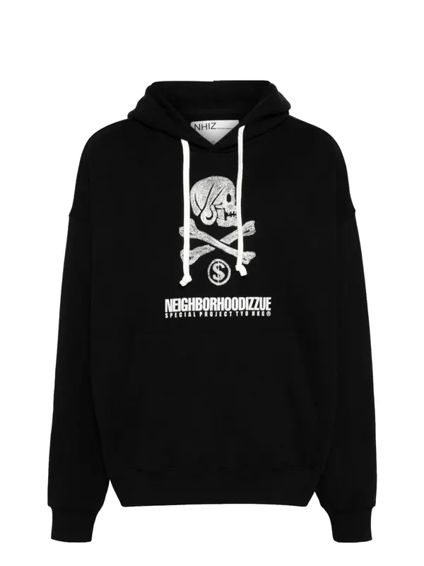 Izzue Graphic Print Hoodie - Black