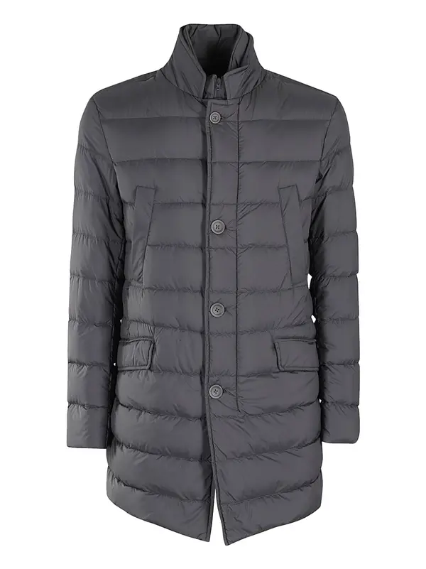 Herno Logo-plaque Padded Coat - Grey
