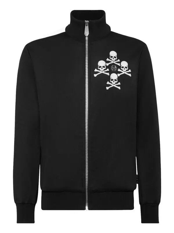 Philipp Plein Skull And Bones Track Jacket - Black