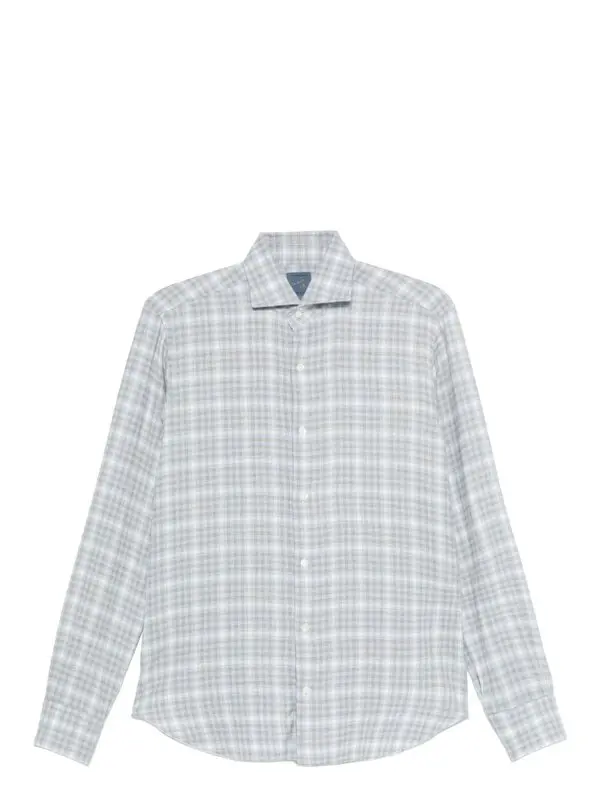 BARBA NAPOLI Checked Shirt - Blue