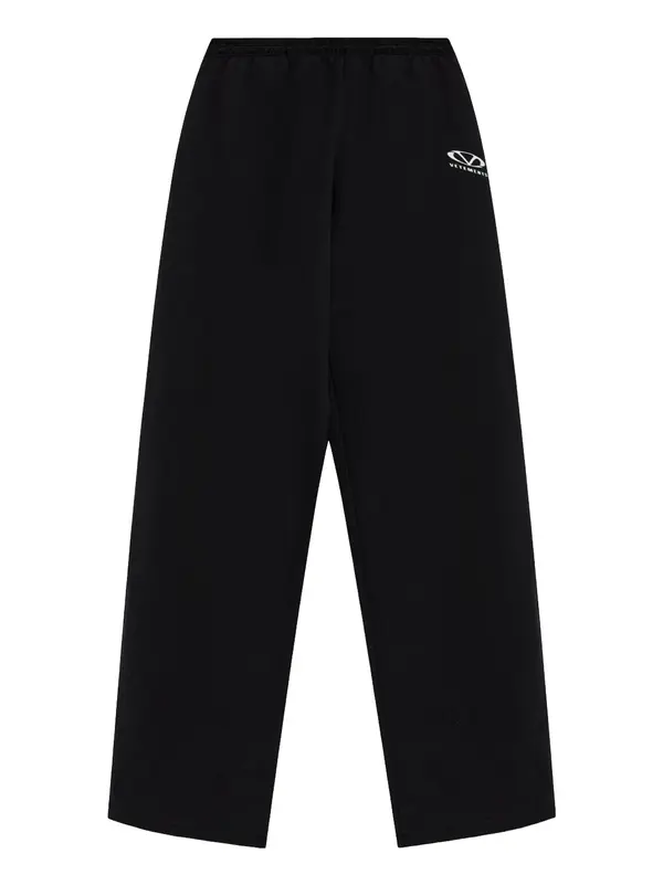 Vetements Logo-print Cotton Pants - Black