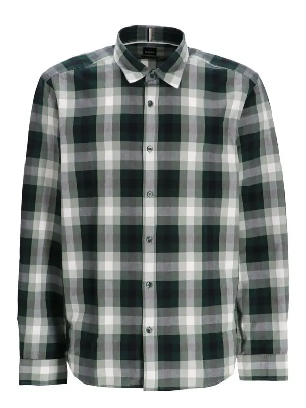 BOSS Check-pattern Shirt - Black