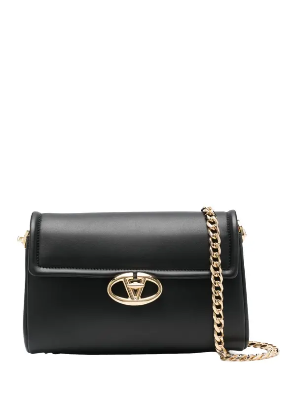Valentino Garavani Vlogo Signature-plaque Shoulder Bag - Black