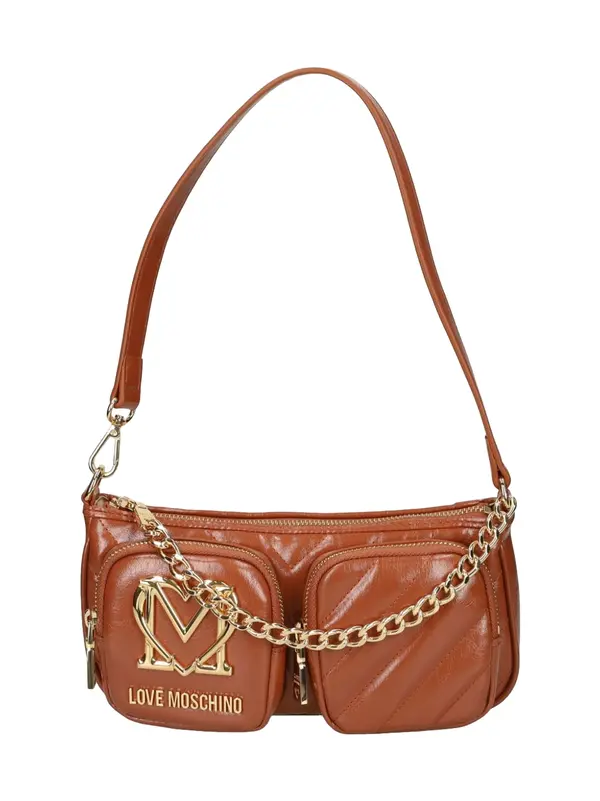 Moschino Quilted Shoulder Bag - Brown