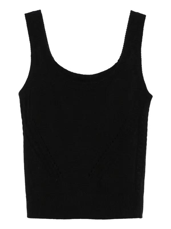 Ermanno Scervino Knitted Tank Top - Black