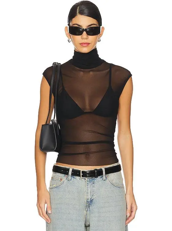 Only Hearts Turtleneck Shell - Black