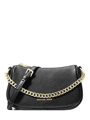 Michael Kors Carmela Small Pebbled Leather Convertible Crossbody Bag - Black