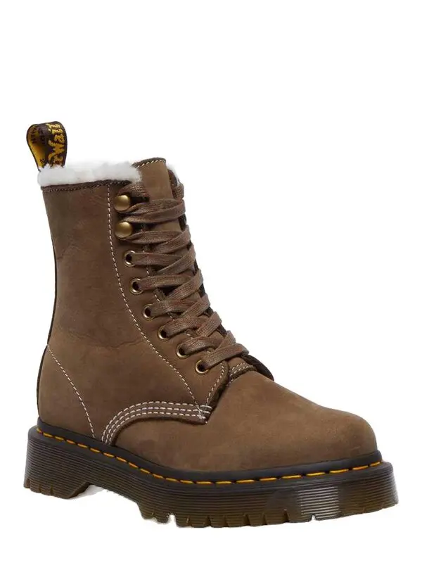 Dr. Martens 1460 Bex Faux Fur Lined Boots - Brown